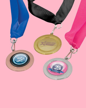 Custom Made Award Medals and Custom Printed Ribbon