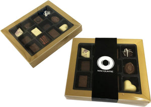 Promotional 12 Pack Choc Box GOLD Rim: Branded Online | Simply Merchandise