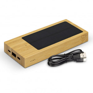 Promotional NATURA Bamboo Solar Power Bank: Branded Online