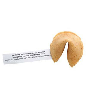 Promotional Custom Fortune Cookies - Full Colour Sticker & 5 Messages ...